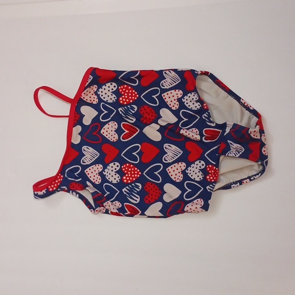 OP | Swim | Op Ocean Pacific Red White Blue Hearts One Piece Swimsuit ...